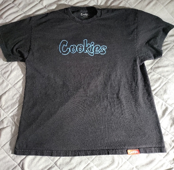 Shirts | Cookies Black Tshirt With Blue Logo | Poshmark